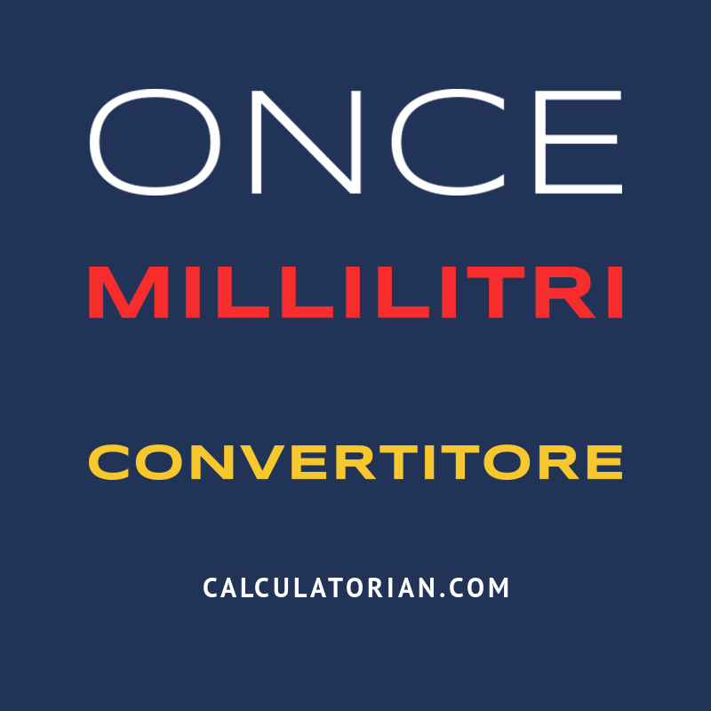 Converti Da Once A Millilitri